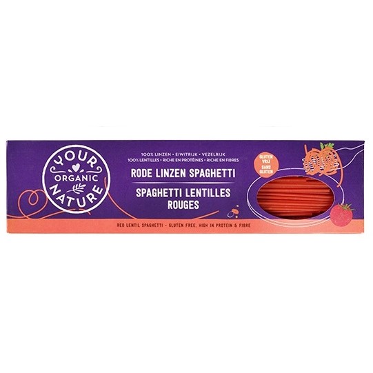 Your Organic Nature Rode linzen spaghetti (bio) kopen | DeNotenshop.be
